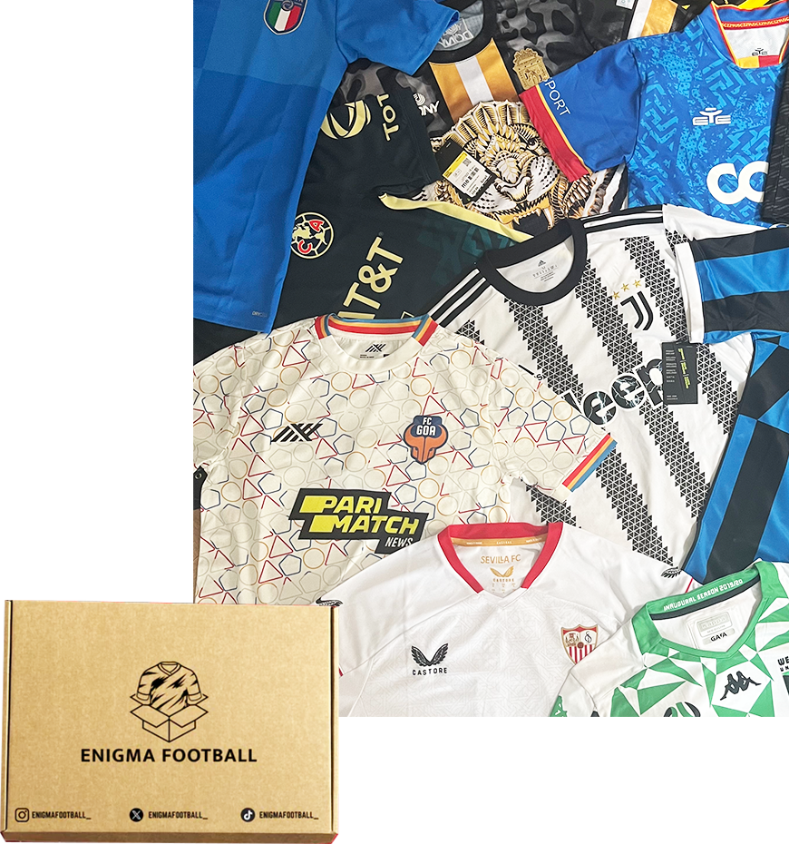 Adults and kids Mystery football shirt boxes - Enigma Football